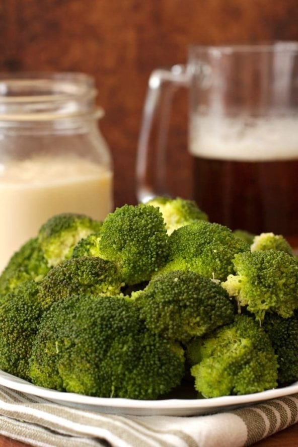 Broccoli with Cheddar Beer Sauce - 2teaspoons